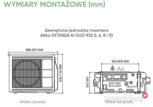 Pompa ciepła Atlantic EXTENSA AI R32 6kW 1F SPLIT Poznań - Sprzedajemy.pl