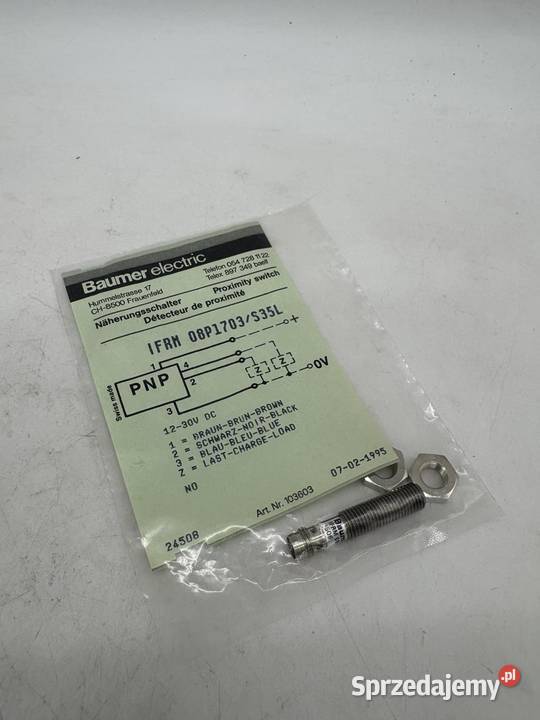 Baumer IFRM 08P1703/S35L Czujnik indukcyjny Warszawa - Sprzedajemy.pl