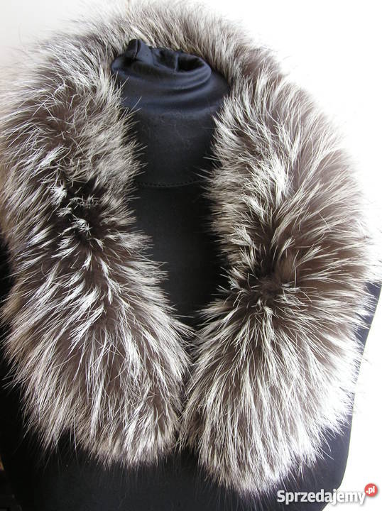 53/62 cm Jenot SZARY BIAŁE KONCE naturalny obszycie kaptura Nowy Sącz ...