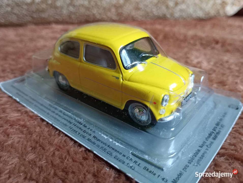 FIAT 600D zastava 750 deagostini 1:43 kultowe auta PRL model Warszawa ...