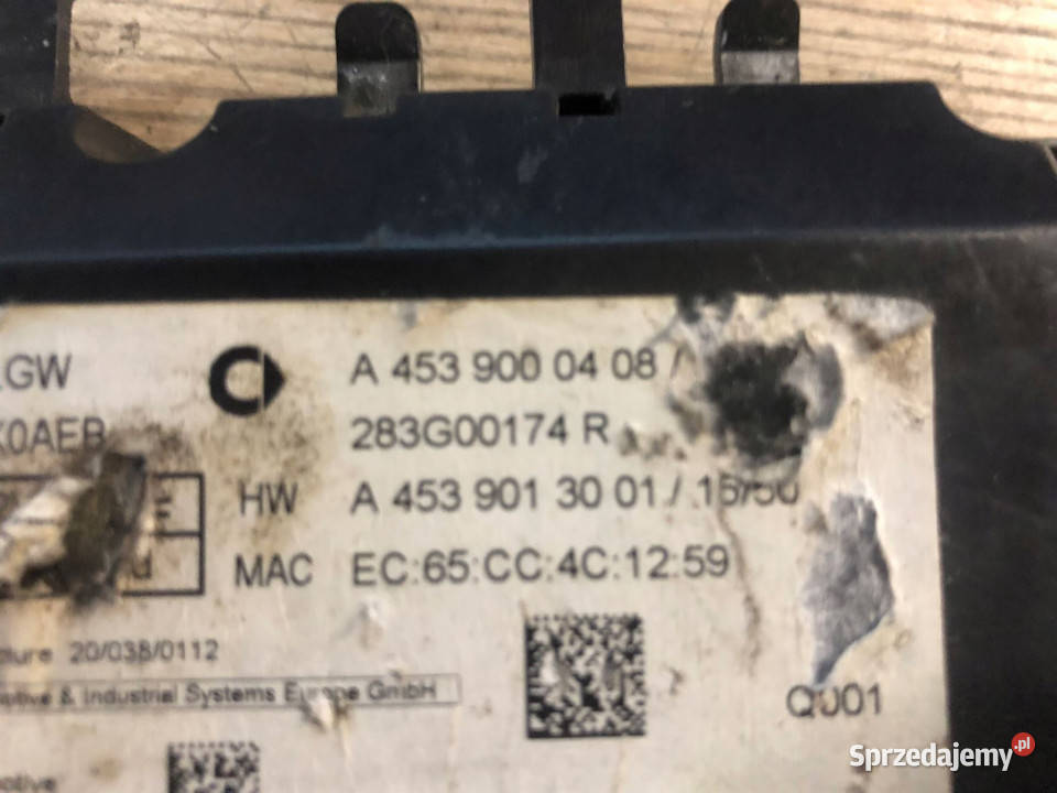 SMART FORFOUR II 453 STEROWNIK NAPIĘCIA 4539000408 Murzynowo ...
