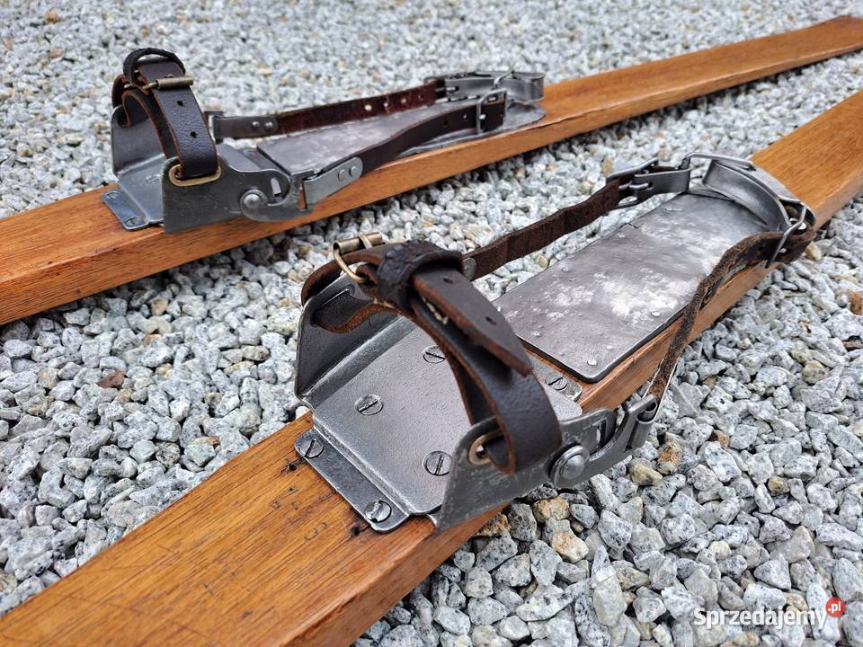 Stare drewniane narty Hikory z kijami 1913 Szklarska Poręba ...