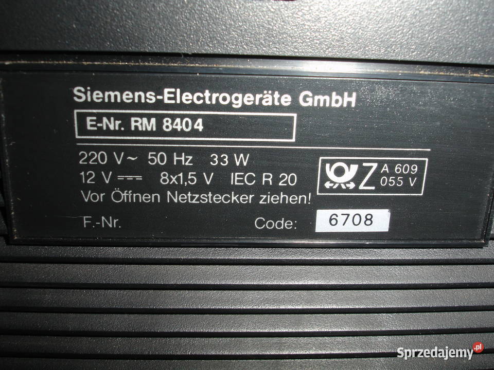 Radiomagnetofon SIEMENS RM-840 Zielona Góra - Sprzedajemy.pl