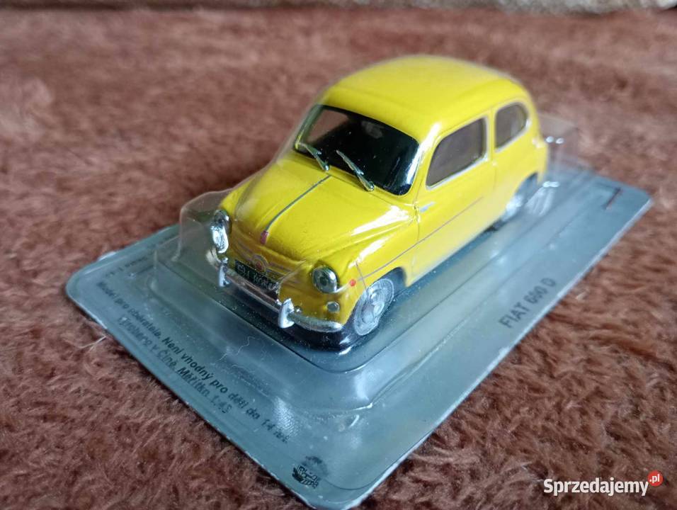 FIAT 600D zastava 750 deagostini 1:43 kultowe auta PRL model Warszawa ...