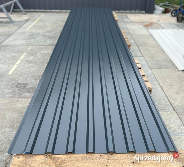 Blacha trapezowa T18 z FILCEM antykondensacyjnym- ANTRACYT -POŁYSK- Gizałki - Sprzedajemy.pl