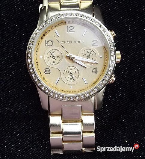 Złoty Zegarek Michael Kors Damski Cyrkonie - Śliczna Replika ... Złoty Zegarek Michael Kors Damski Cyrkonie - Śliczna Replika ...