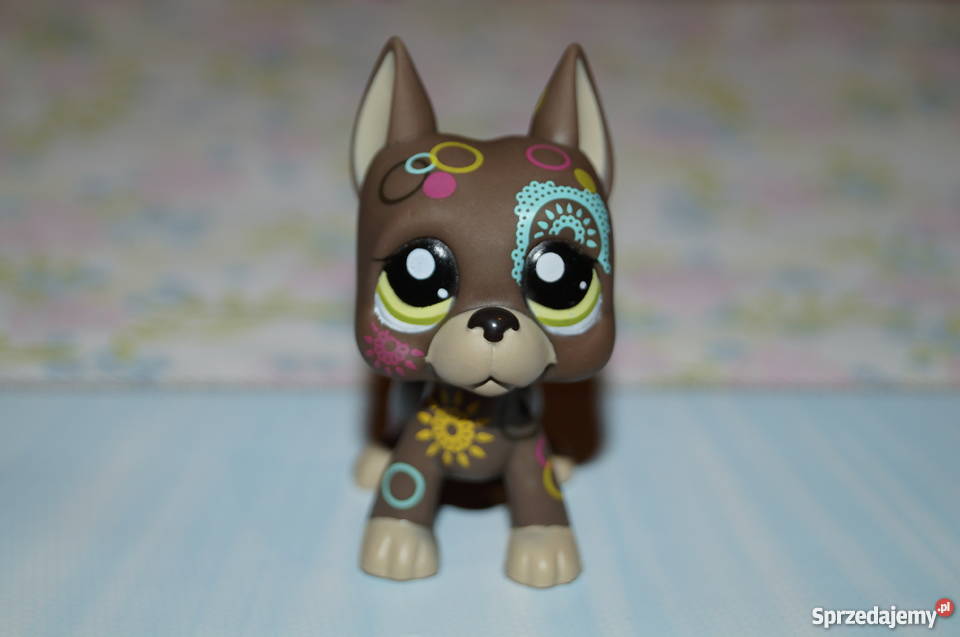 LPS DOG niemiecki #1439 Littlest Pet Shop pies pocztówkowy Rybnik ...