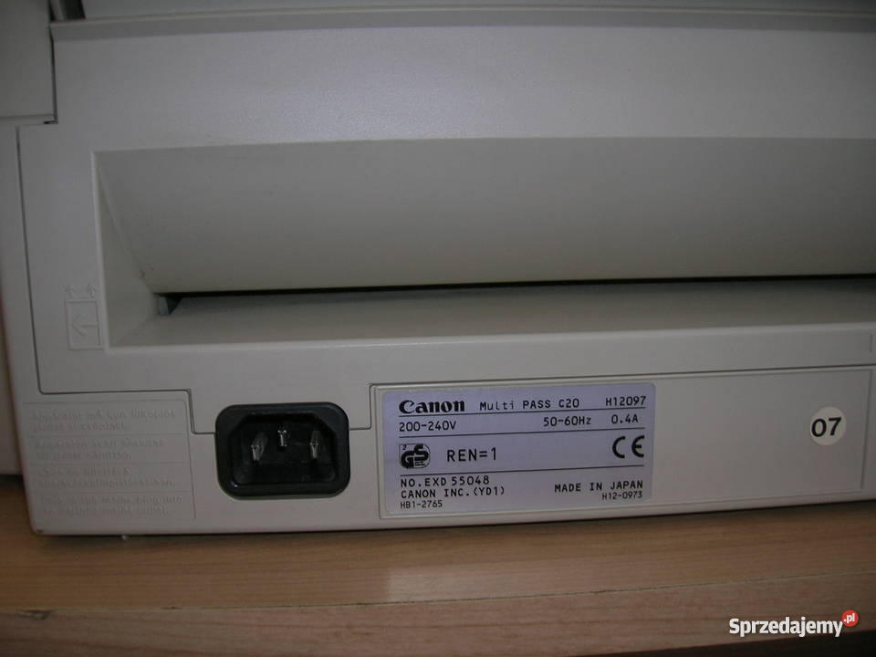 Drukarka Urządzenie wielofunkcyjne CANON MultiPASS C20 zabytek z lat 90 ...