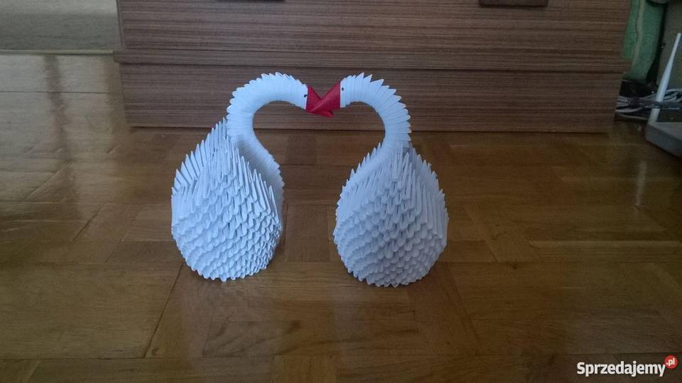 Łabędź origami modułowe, prezent, ślub NAJTANIEJ Ostrzeszów ...