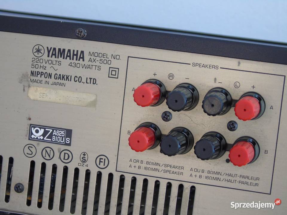 Japoński wzmacniacz Yamaha AX-500 mocny 430 wat. WYSYŁKA Jasło - Sprzedajemy.pl