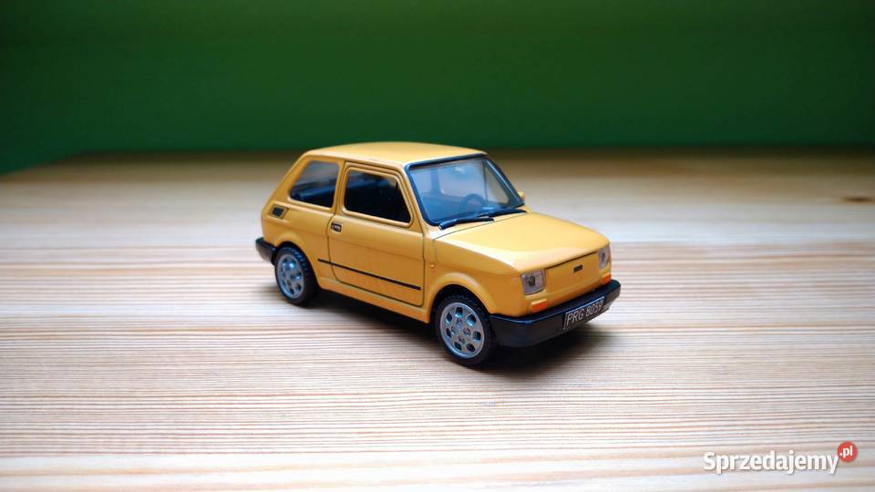 Fiat 126p Maluch 1:43 żółty, czarne tablice Tywonia - Sprzedajemy.pl