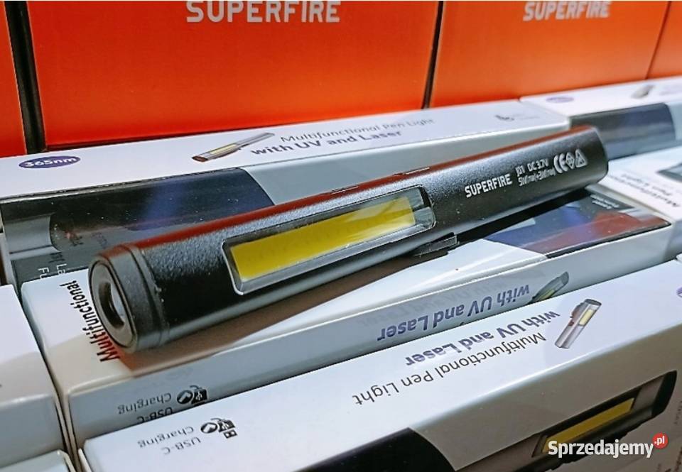 Latarka inspekcyjna LED Laser Detektor UV Ladowanie USB Janikowo ...