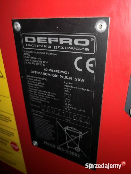 Piec kocioł grzewczy DEFRO Optima komfort plus 15 kW Łuków - Sprzedajemy.pl