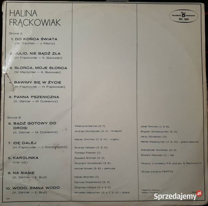 Płyty winylowe longplay Halina Frąckowiak Idę Geira Warszawa ...