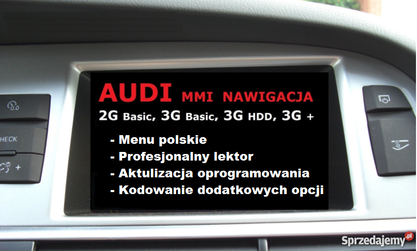 AUDI MENU POLSKIE A4 A5 A6 A8 Q5 Q7 MMI 2G 3G+ Lektor Usa/Eu Opole ...