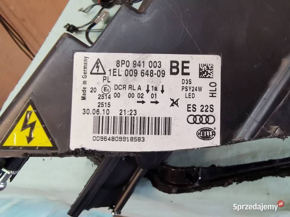 SOCZEWKA LAMPY BIXENON LEWA A3 8P LIFT EUROPA 8P0 941 003 Lublin - Sprzedajemy.pl