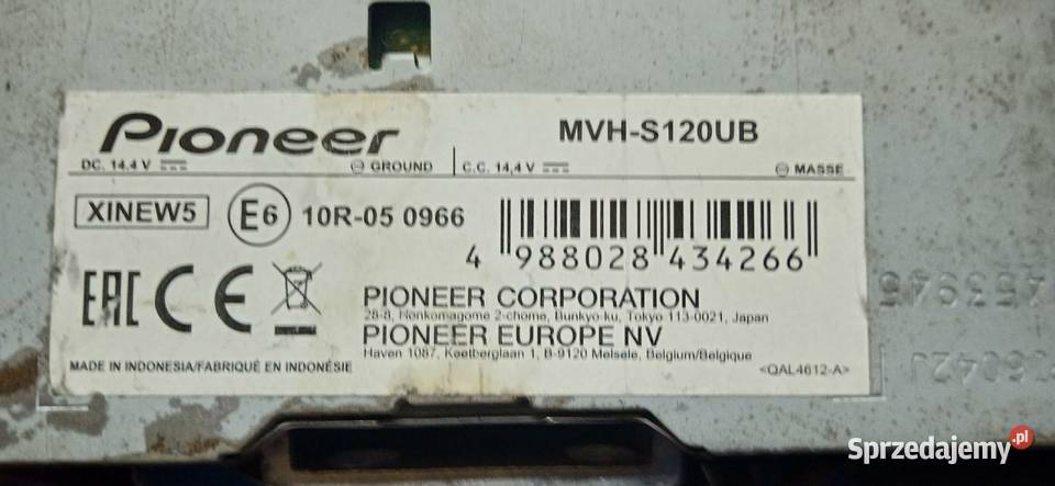 Pioneer MVH-S120UB Zabrze - Sprzedajemy.pl