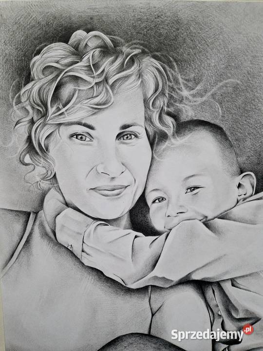 Portret W Kolorze Na Zamówienie Prezent Rysunek Ze Zdjęcia Kraków