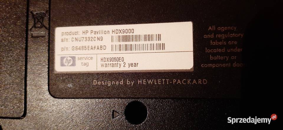 Potężny laptop HP Pavilion HDX 9000 Grajewo - Sprzedajemy.pl