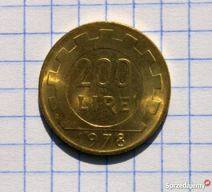 200 LIRÓW ( 200 LIRE ) 1978 ROK - WŁOCHY Piszczac - Sprzedajemy.pl