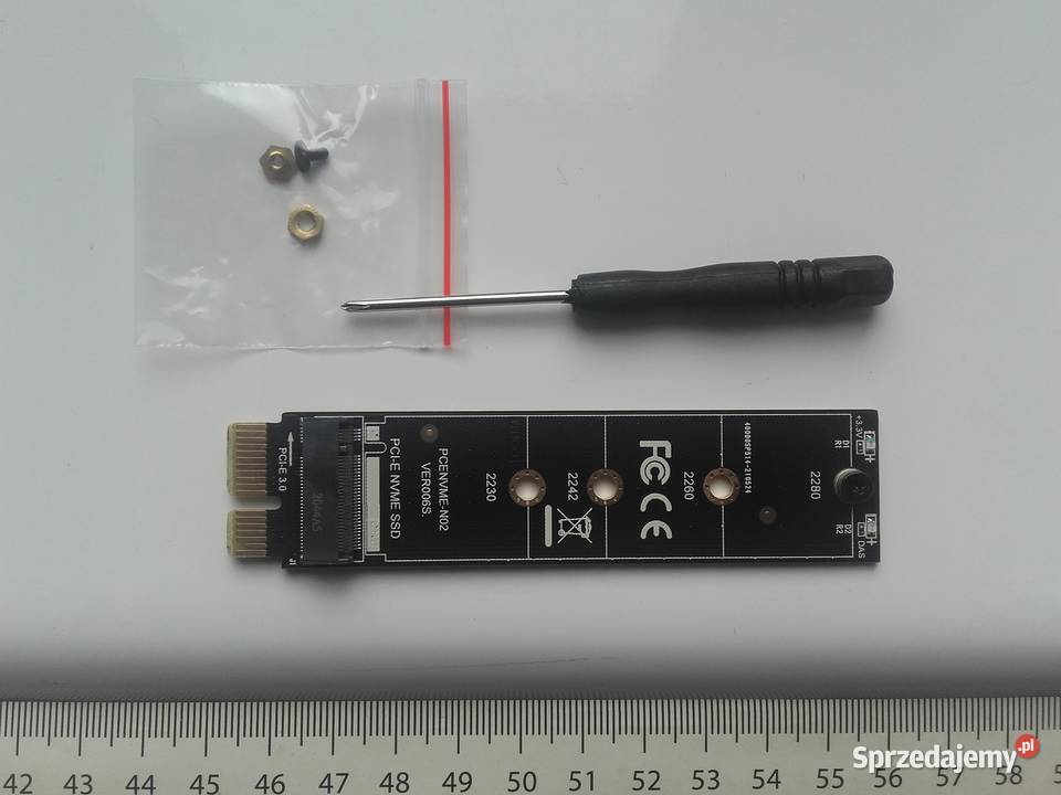 Adapter dysku M.2 PCI-E NVME do złącza PCI-E x1 na płycie gł Bydgoszcz ...
