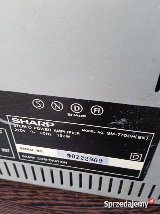 Wzmacniacz Sharp SM-7700 mocny 550 wat. WYSYŁKA. Jasło - Sprzedajemy.pl