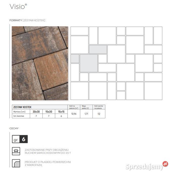 Płyty Visio 6 cm Kostka Brukowa Bruk Bet Radom - Sprzedajemy.pl