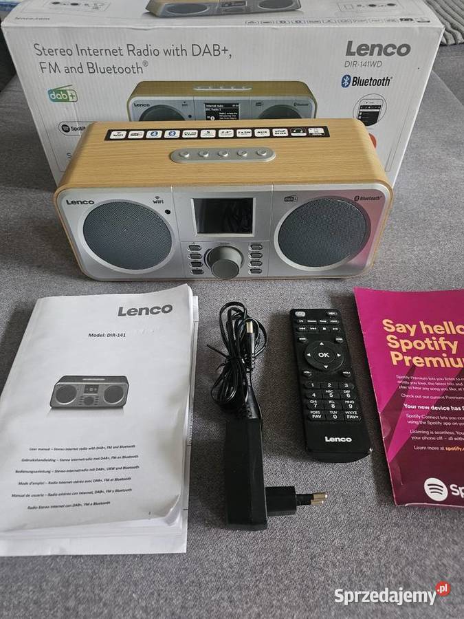 Radio internetowe Lenco DIR-141WD.Dab+. Bluetooth, Aux.Pilot Czarna ...