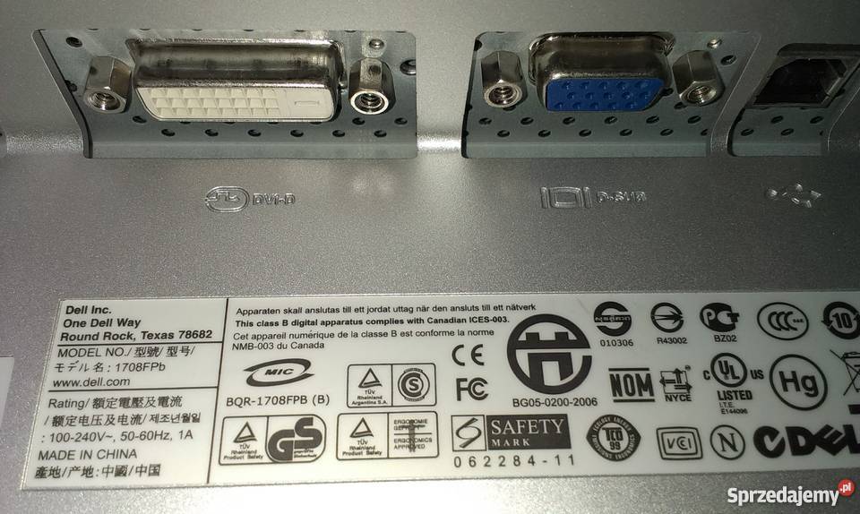 monitor DELL 17" 1708FPb Warszawa - Sprzedajemy.pl