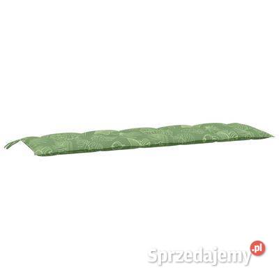 vidaXL Poduszka na ławkę ogrodową, wzór w liście, 180x50x7 cm, t ...
