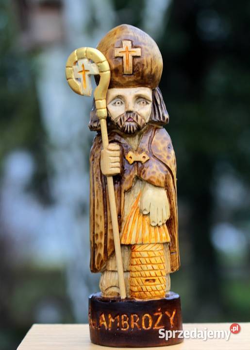 Św. Ambroży rzeźba Ludowa Gniezno - Sprzedajemy.pl
