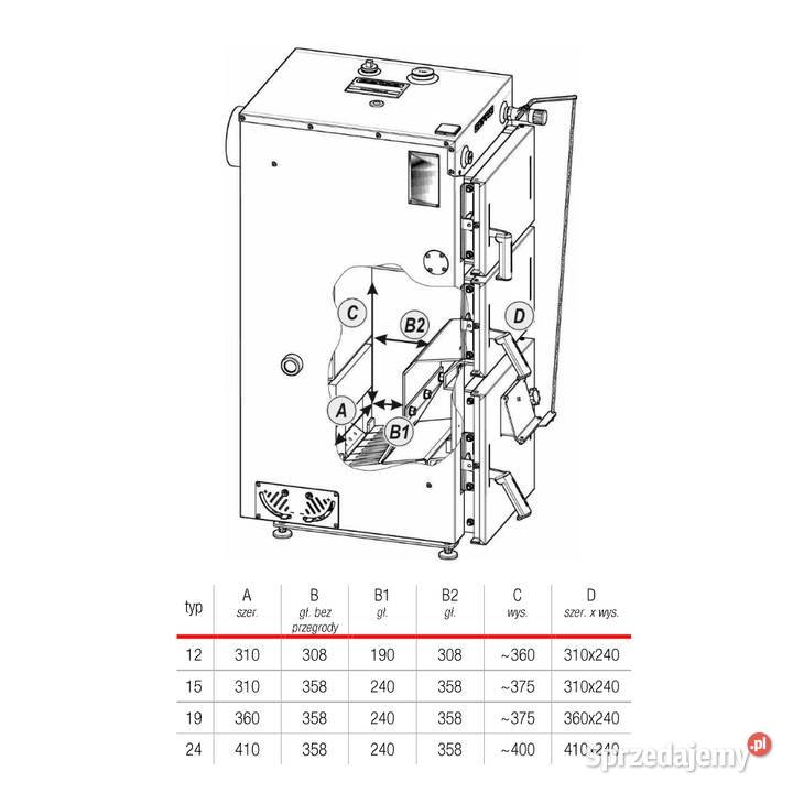 Kocioł, piec na drewno DEFRO FIREWOOD 12 (15,19,24 kW) Wodzisław Śląski ...