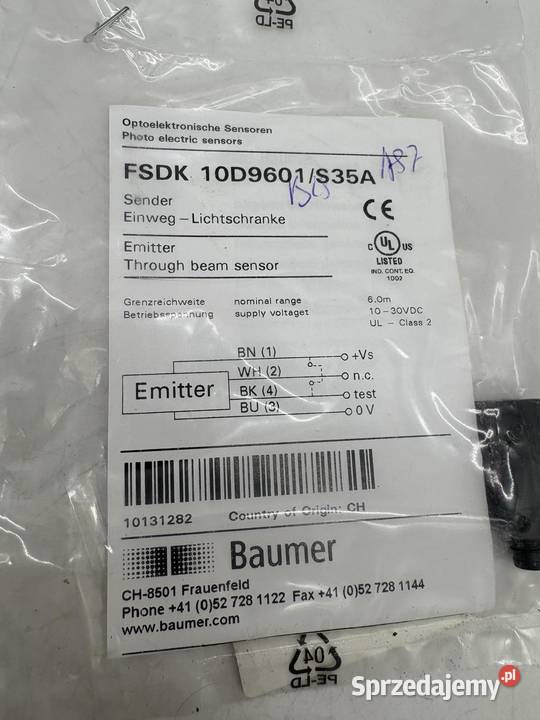 Baumer FSDK 10D9601/S35A Czujnik fotoelektryczny Warszawa - Sprzedajemy.pl