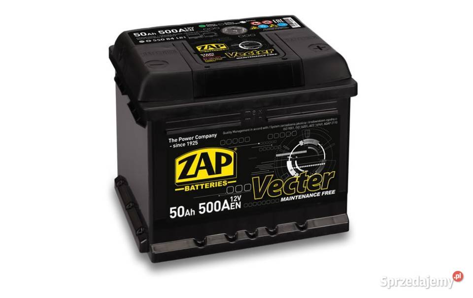 Akumulator ZAP Vecter 50Ah 500A PRAWY PLUS Wrocław - Sprzedajemy.pl Akumulator ZAP Vecter 50Ah 500A PRAWY PLUS Wrocław - Sprzedajemy.pl