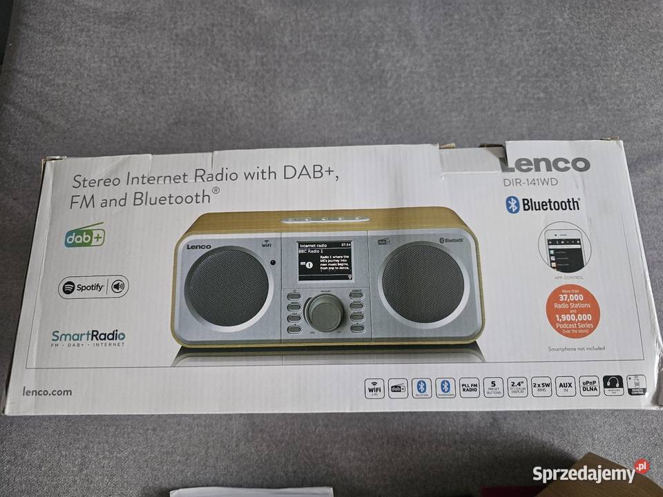 Radio internetowe Lenco DIR-141WD.Dab+. Bluetooth, Aux.Pilot Czarna ...