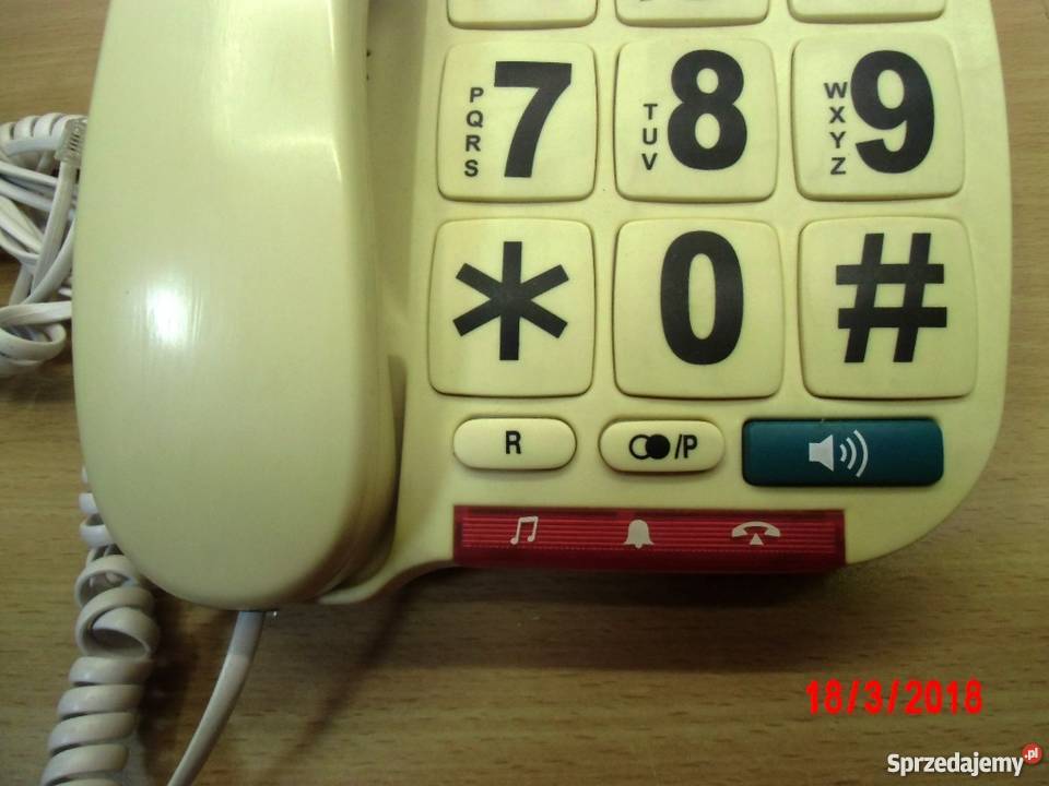 Telefon domowy Opticom corded B300 Duże cyfry dla SENIORÓW Warszawa ...