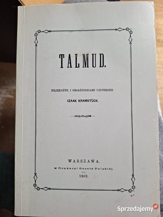 Książka zatytułowana ,,Talmud'' Warszawa - Sprzedajemy.pl