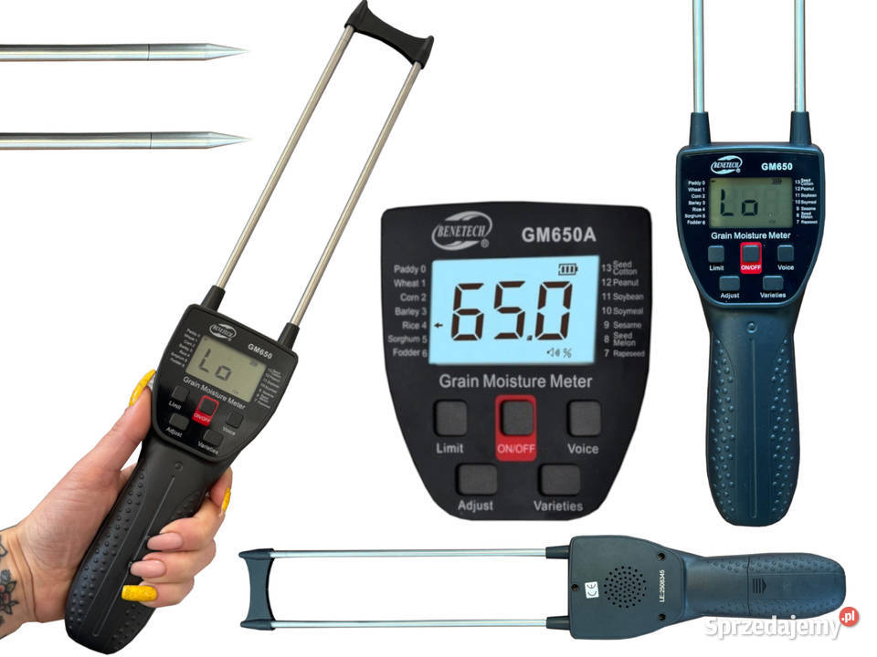 TERMOHIGROMETR GM650 HIGROMETR MIERNIK WILGOTNOŚCI DO MATERIAŁÓW ...