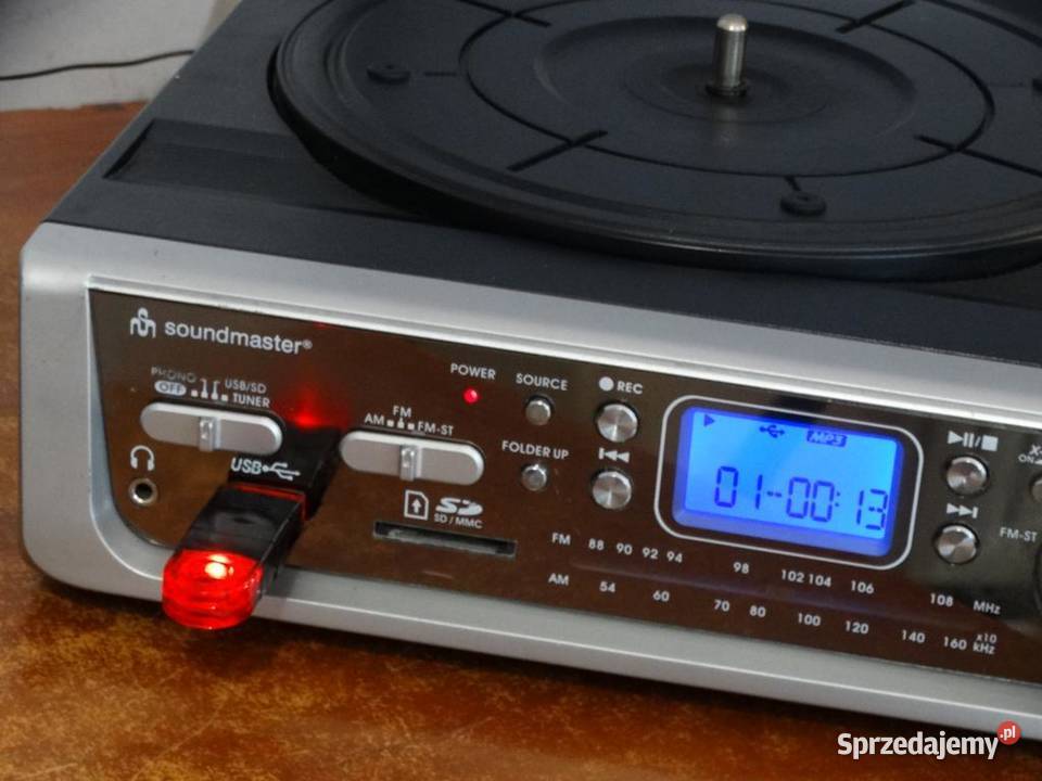 Gramofon USB.mp-3 wzm. radio głośniki. WYSYŁKA Jasło - Sprzedajemy.pl