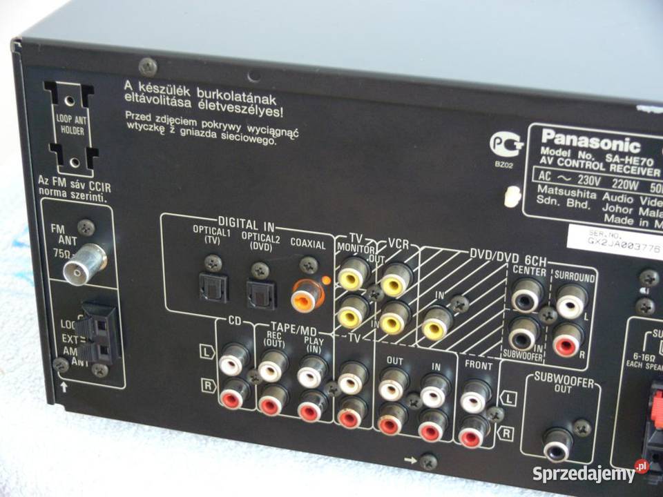 Amplituner Panasonic SA-HE70 sprawny. WYSYŁKA. Kraków - Sprzedajemy.pl