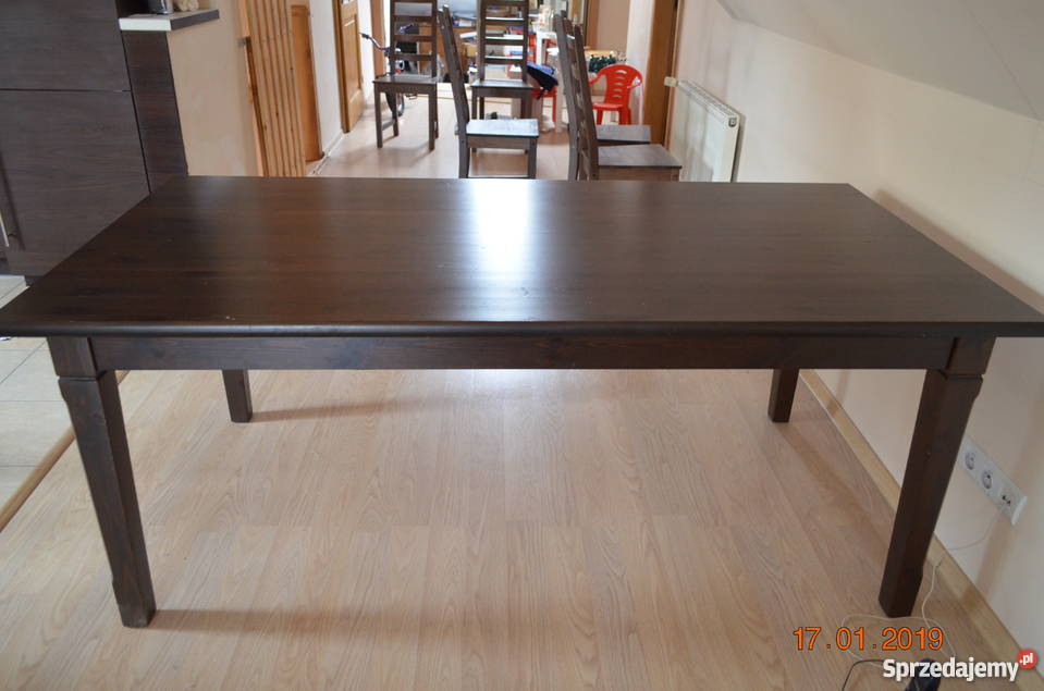 stół i krzesła kolor wenge drewniane Leszno - Sprzedajemy.pl
