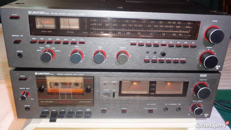 Zestaw UNITRA Amplituner AT9100 Magnetofon M9108 Ożarów Mazowiecki ...