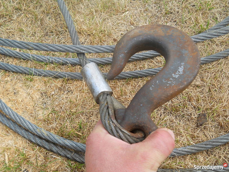 Lina stalowa,zawiesie linowe z hakiem 12mm dł 20 metrów Bydgoszcz - Sprzedajemy.pl