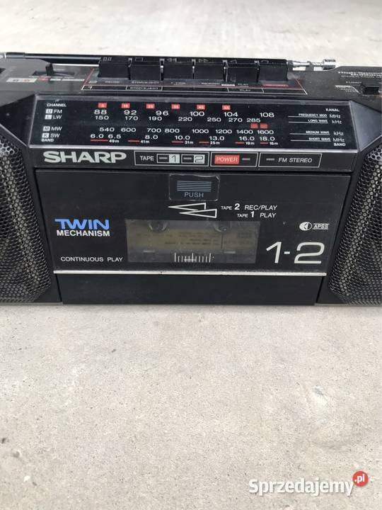 Radiomagnetofon Sharp WQ-T282 z podwojna kieszenia na 2 tasm Lublin ...