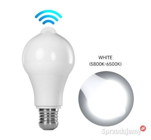 Żarówka LED E27 z czujnikiem ruchu PIR 12W Radom - Sprzedajemy.pl Żarówka LED E27 z czujnikiem ruchu PIR 12W Radom - Sprzedajemy.pl