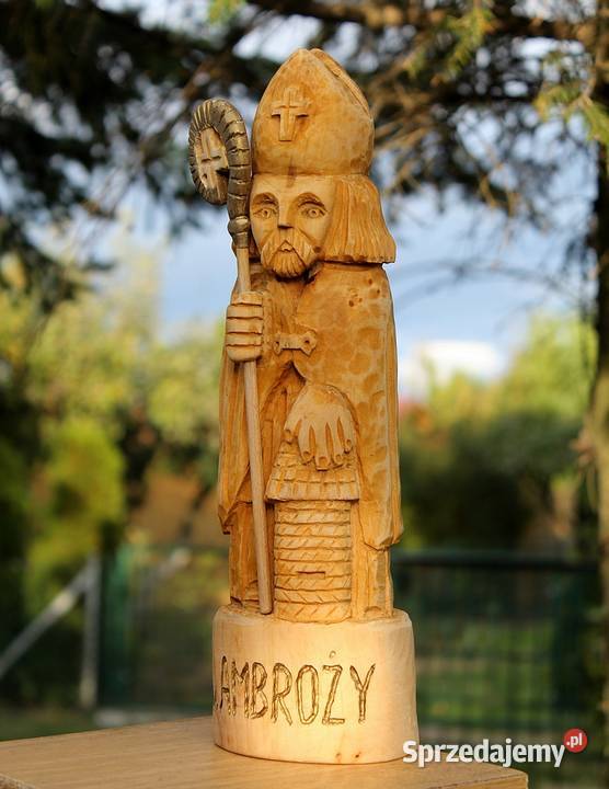 Św. Ambroży Rzeźba Ludowa Gniezno - Sprzedajemy.pl
