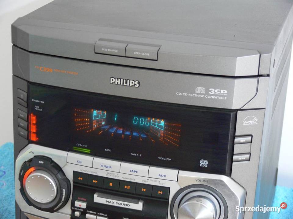 Wieża Philips FW-C399 CD , Mag. AUX RDS mocna . WYSYŁKA. Jasło ...