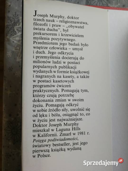 Potęga podświadomości Joseph Murphy Kuźnia Raciborska - Sprzedajemy.pl Potęga podświadomości Joseph Murphy Kuźnia Raciborska - Sprzedajemy.pl