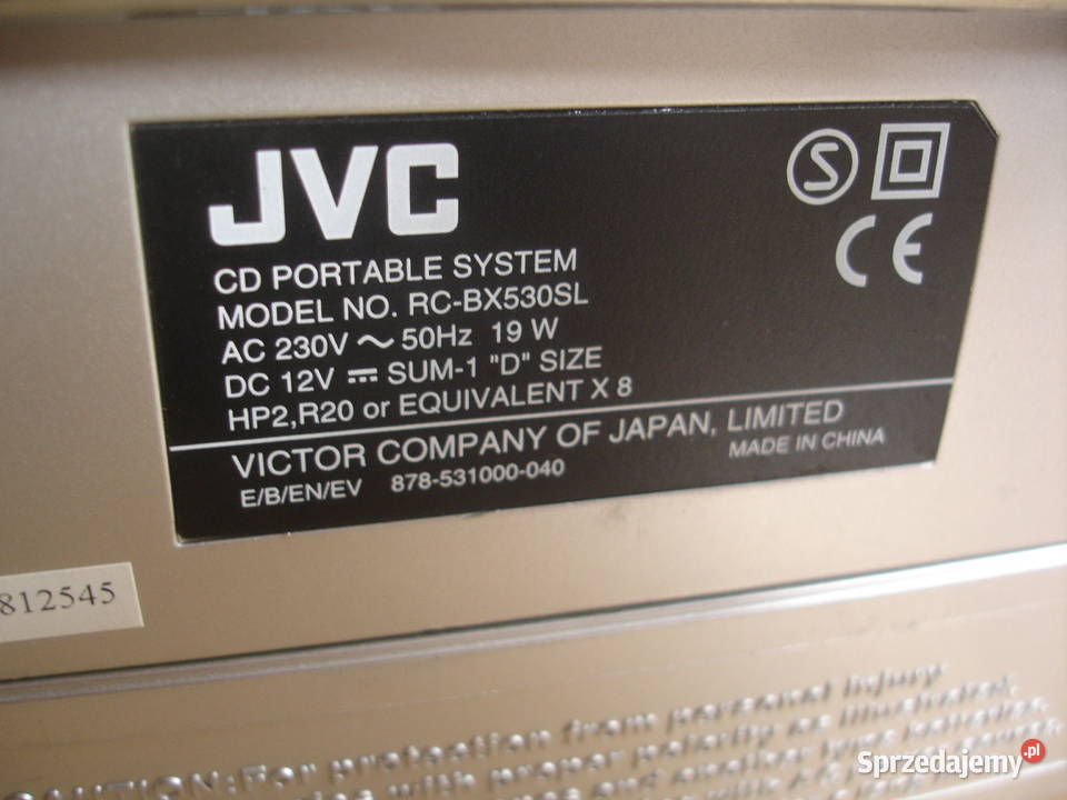 Radiomagnetofon JVC RX-530SL Zielona Góra - Sprzedajemy.pl