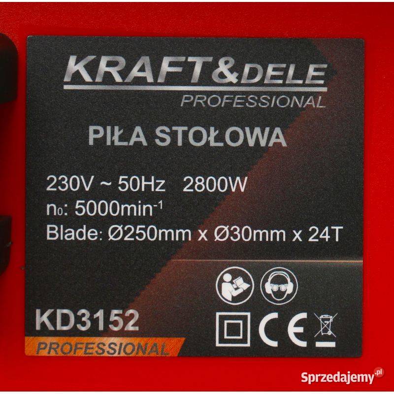 PIŁA STOŁOWA KRAFT&DELE model KD3152 2800W Wyrzeka - Sprzedajemy.pl